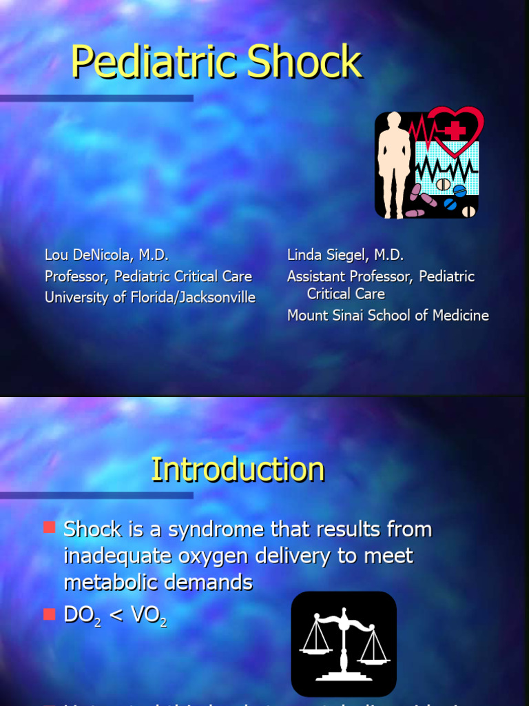 Pediatric Shock: Diagnosis and Management | PDF | Intensive Care ...