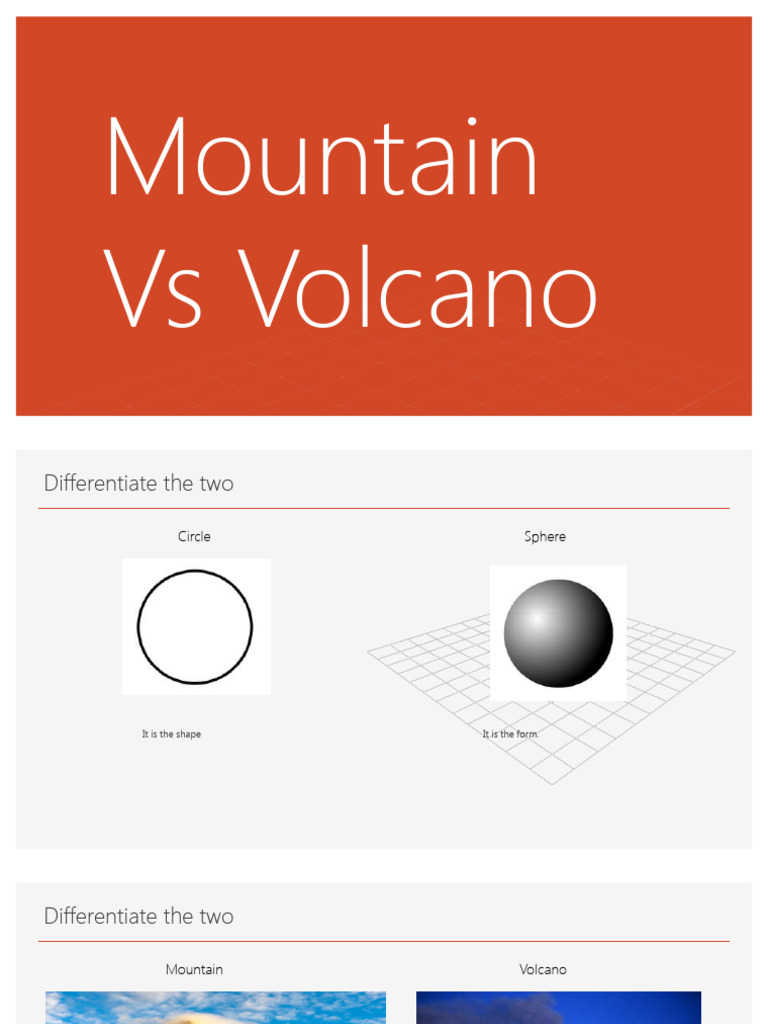 Volcanoes & Mountains: A Comparison | PDF | Volcano | Mountains