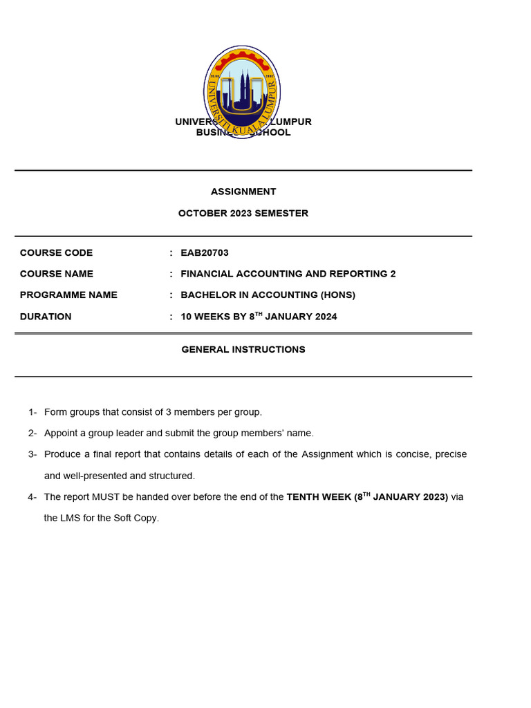 Far 2 - Assignment | PDF | Financial Statement | Income Statement