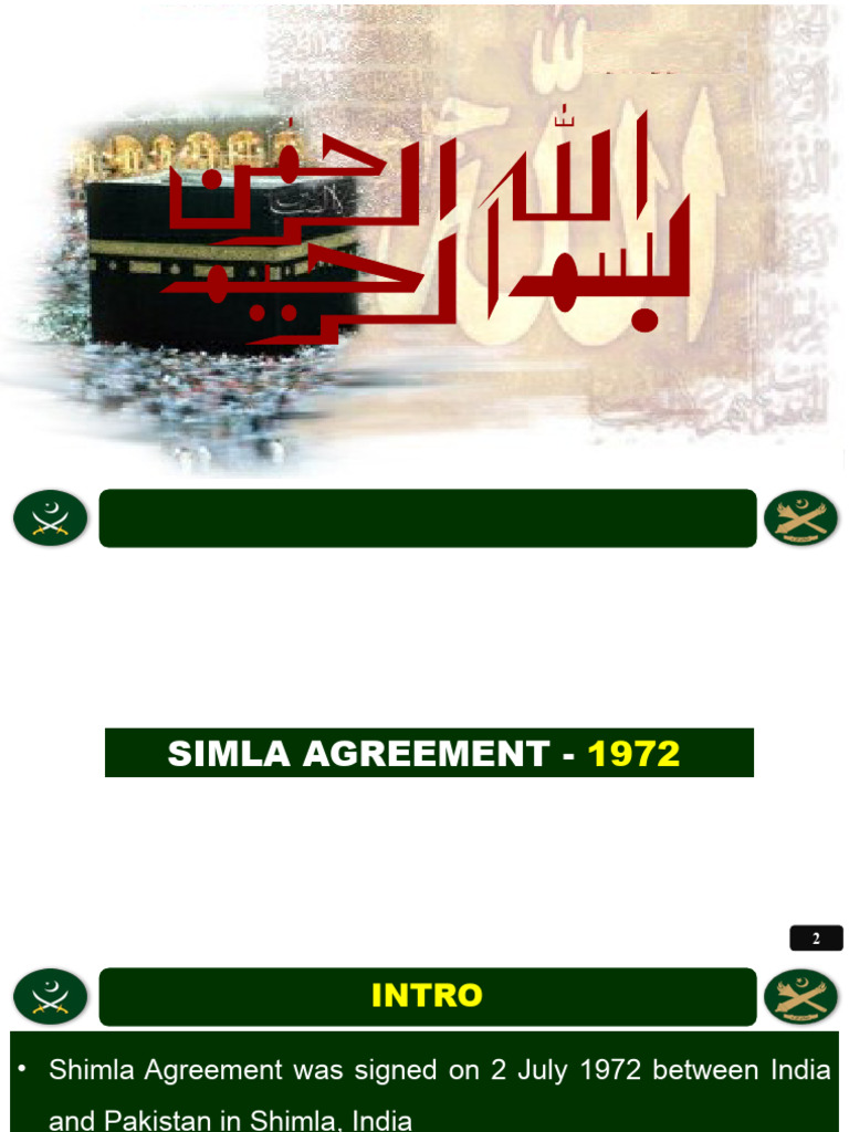 Simla Agreement Overview - 1972 | PDF | Diplomacy | Global Politics