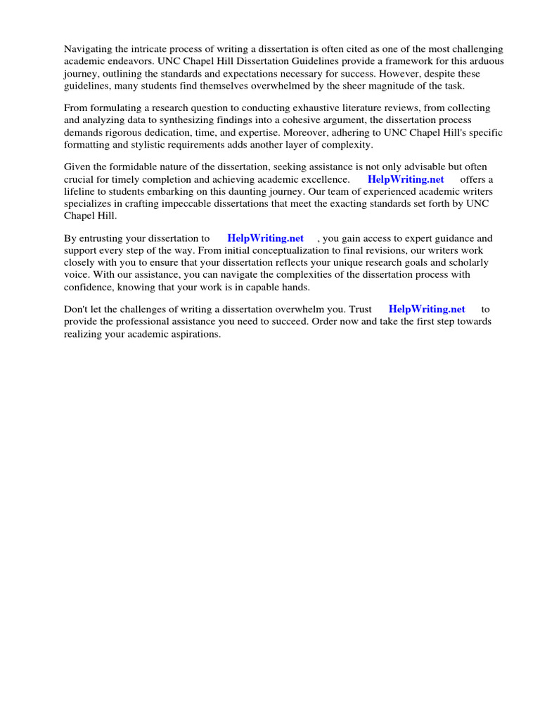 Unc Chapel Hill Dissertation Guidelines | PDF | Paragraph | Thesis