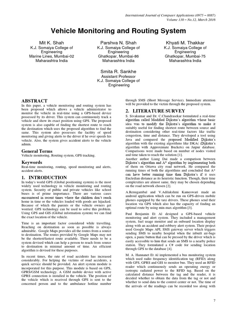 (IJCA PAPER) Shah-2016-Ijca-909021 | PDF | Routing | Radio Frequency Identification