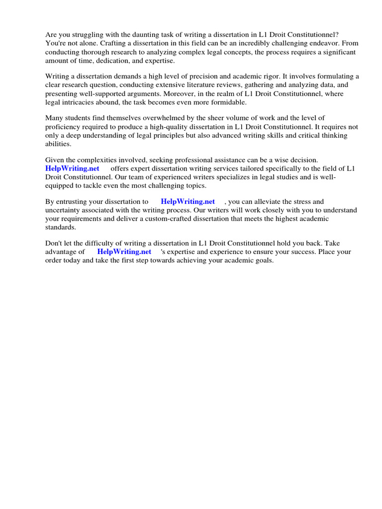 Dissertation l1 Droit Constitutionnel | PDF | Thesis | Internet