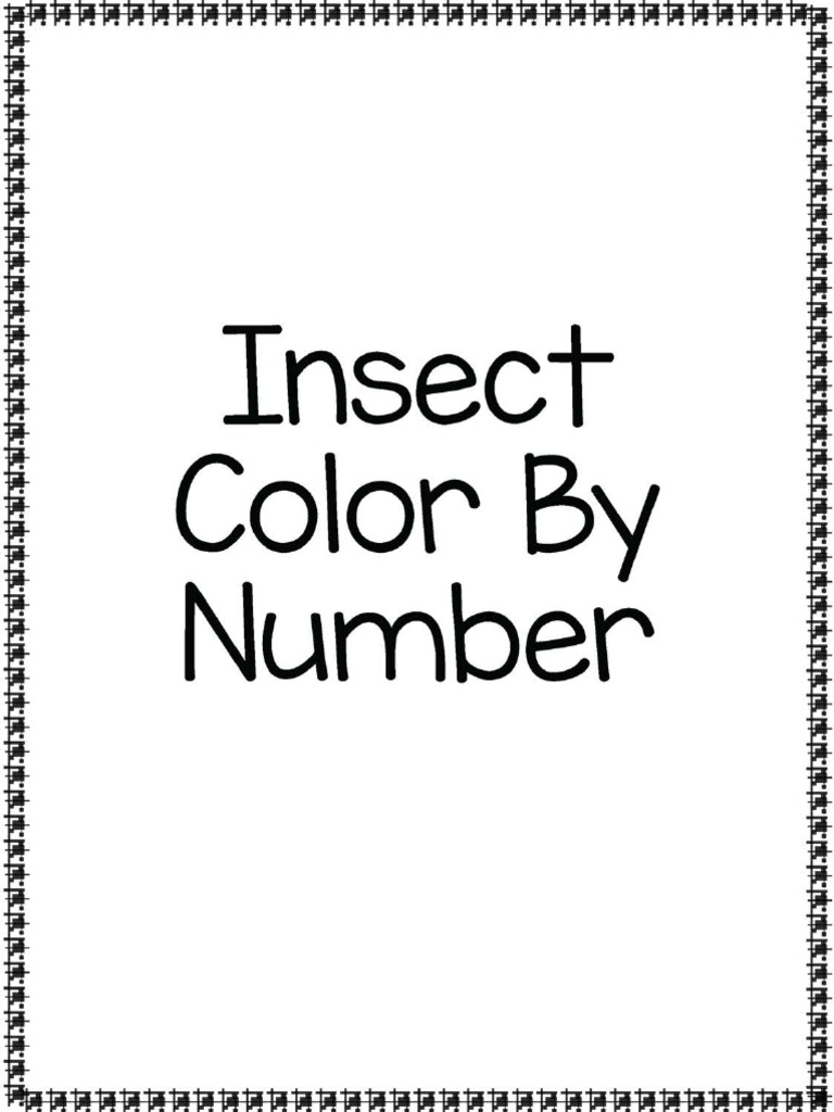 COLORS - Insect Color by Number | PDF