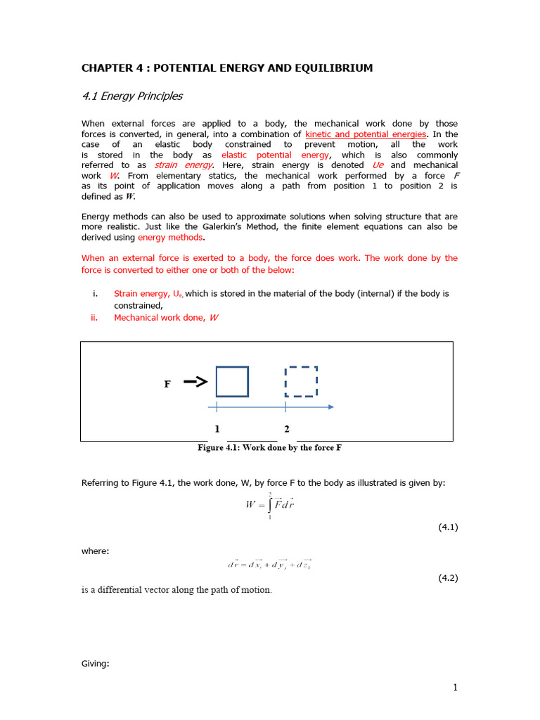 Potential Energy & Equilibrium Concepts | PDF | Force | Potential Energy