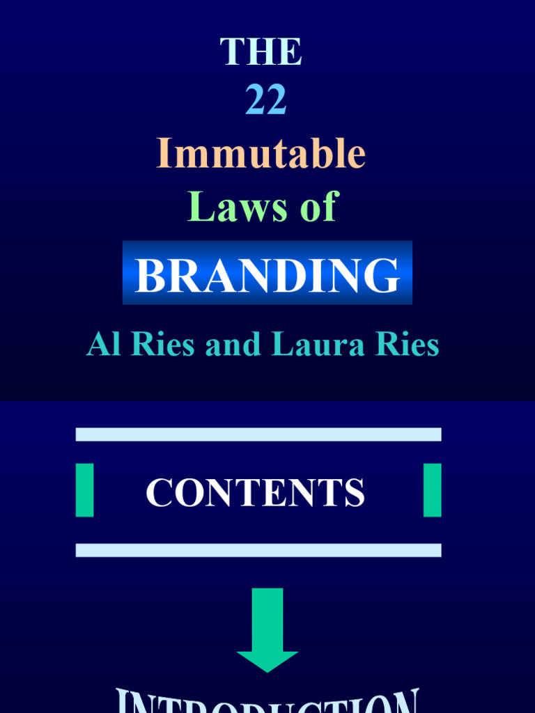 22 Laws of Branding | PDF | Brand | Advertising