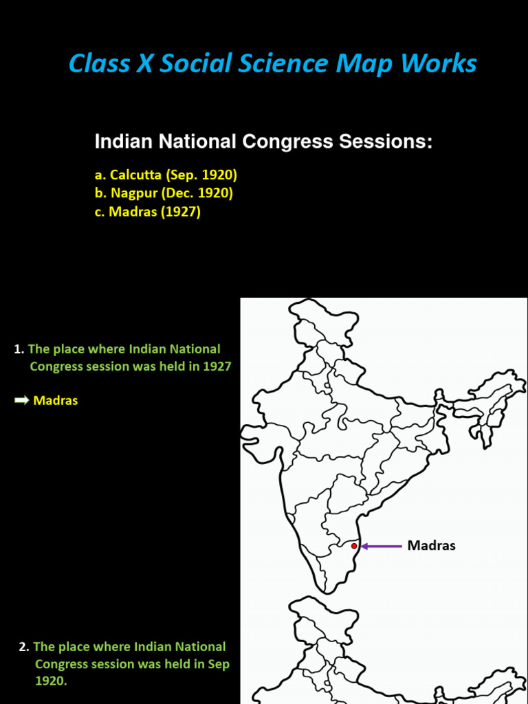 Social Science Map Works - 2023-24 | PDF | Indian Independence Movement | Indian Nationalism