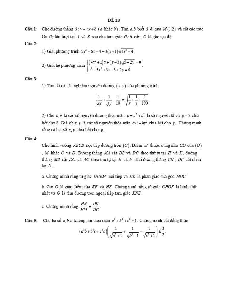 C9 - Đề 28-29 - HS | PDF