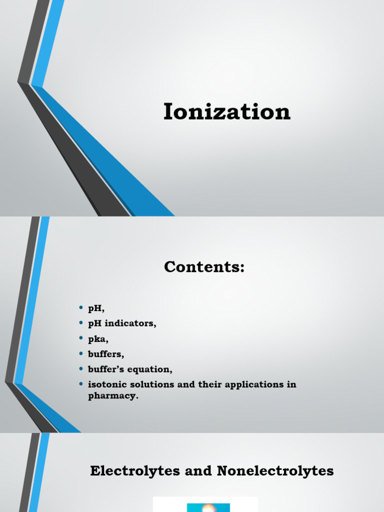Ionization New | PDF | Ph | Acid Dissociation Constant