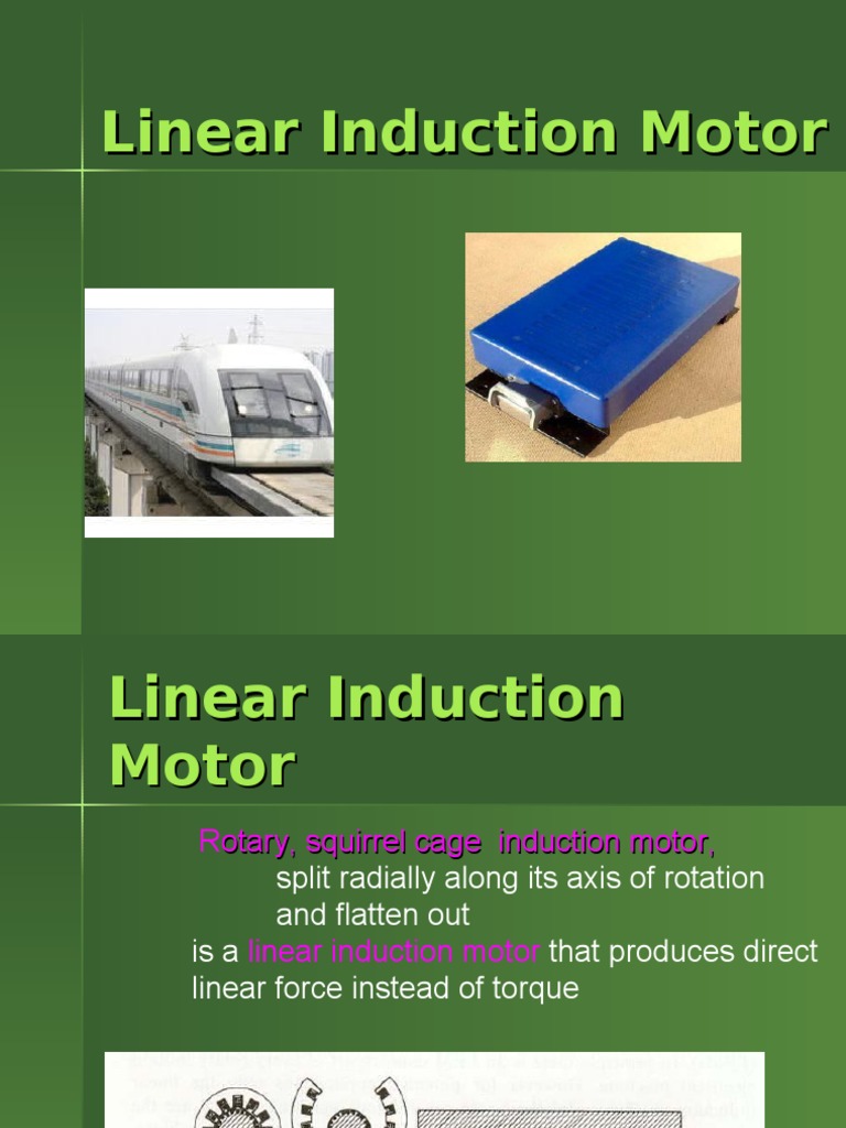 Linear Induction Motor Overview | PDF | Electric Motor | Rotation ...