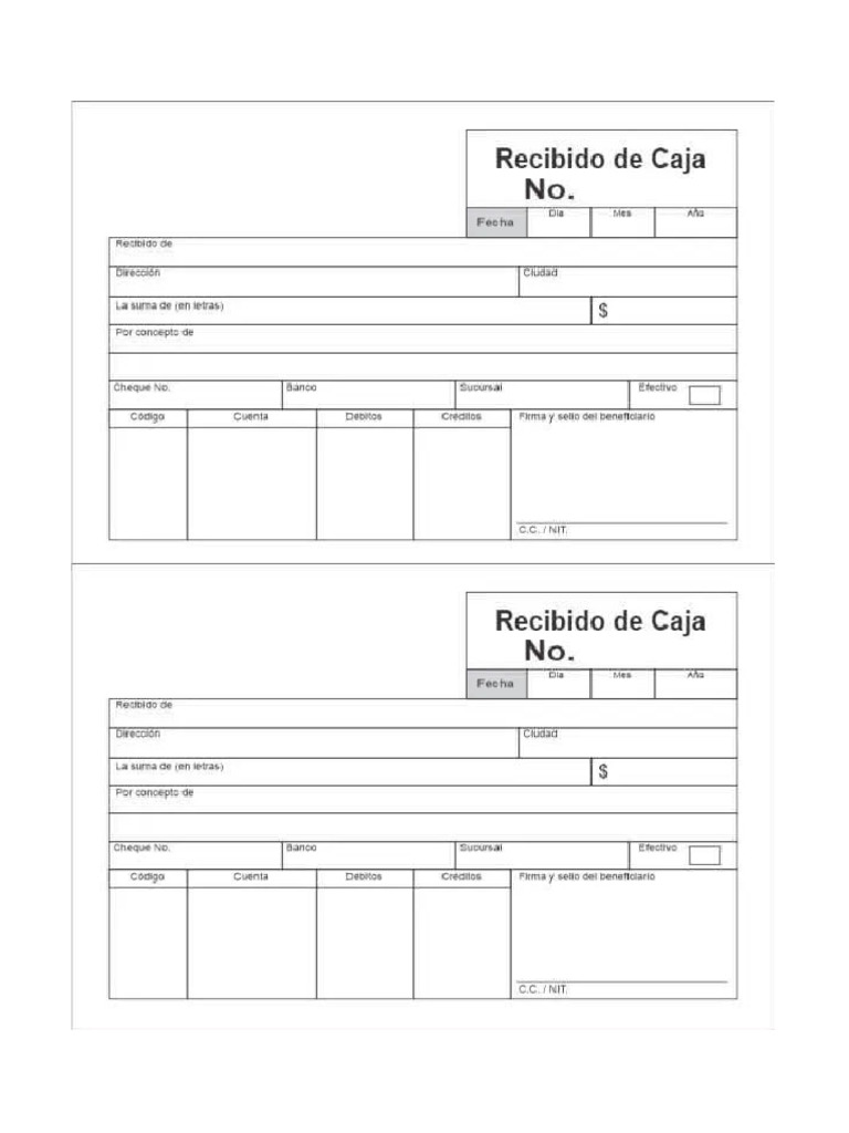 Recibo Caja Menor | PDF