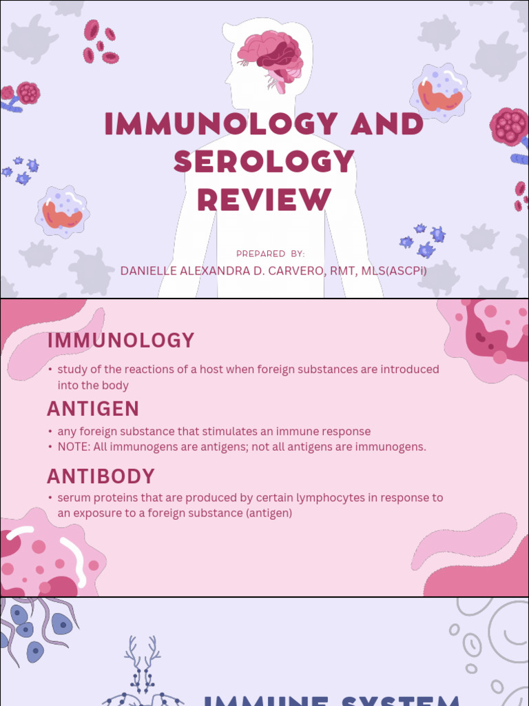 Immunology and Serology Review 2023 | PDF | Immune System | Adaptive Immune System