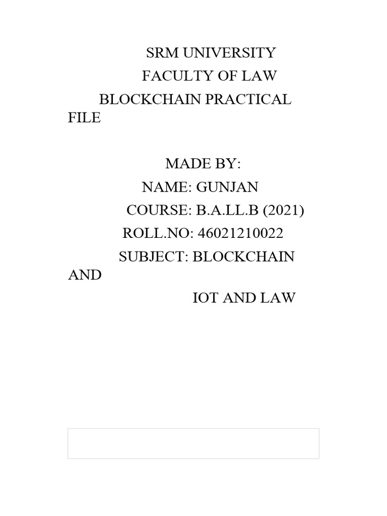 Block Chain Practical File | Download Free PDF | Computer Network | Internet Protocols