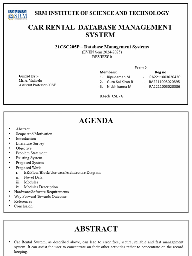Car Rental Database Management System | PDF | Databases | Invoice