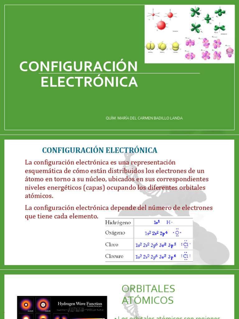 Configuración Electrónica de Átomos | PDF | Configuración electronica ...