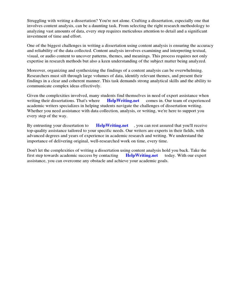 Dissertation Using Content Analysis | PDF | Discourse | Quantitative Research