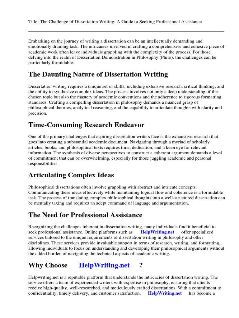 Dissertation Demonstration Philo | PDF | Career & Growth