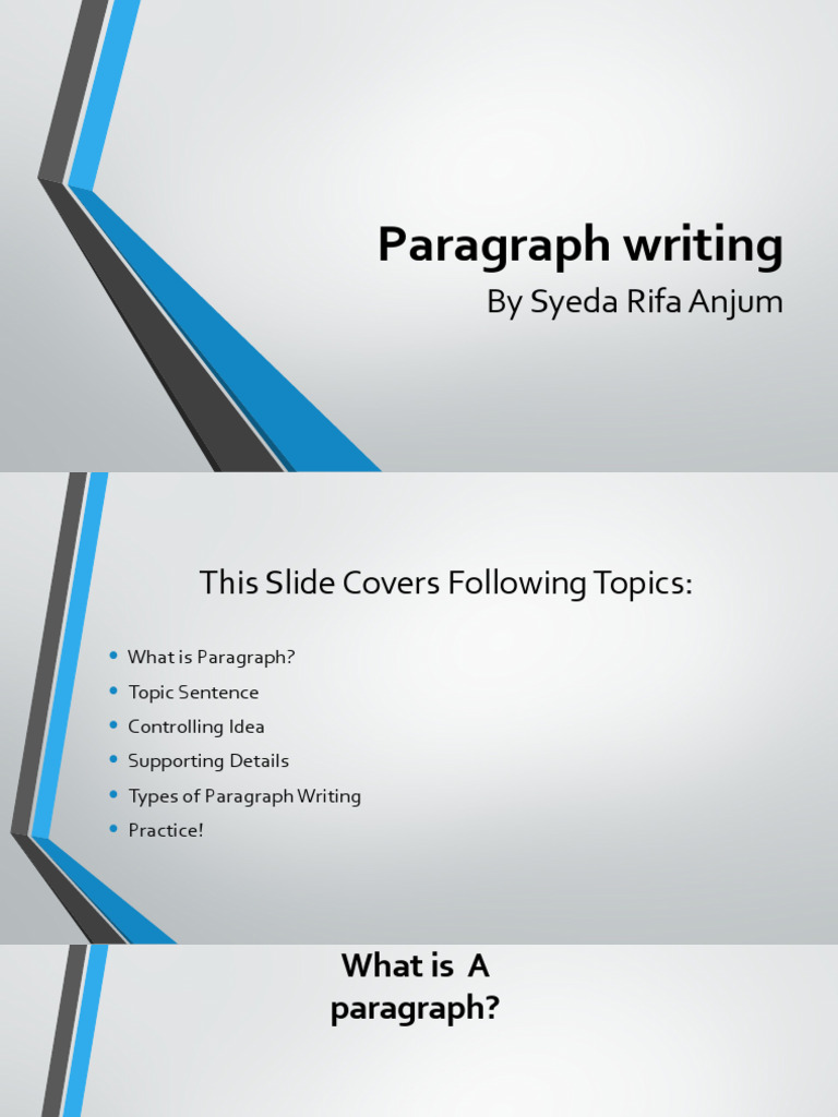 (Lecture - 9) Paragraph Writing | Download Free PDF | Paragraph ...