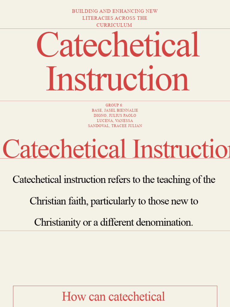 Catechetical Instruction | PDF | Catechism | Learning