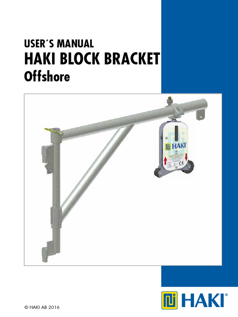Manual - HAKI Block Bracket Offshore - INT | PDF | Scaffolding | Rope