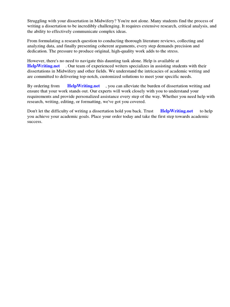 Dissertation Midwifery | PDF | Midwifery | Midwife