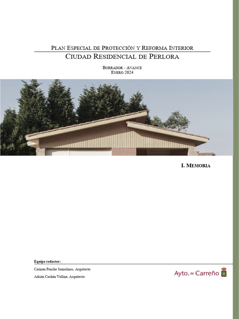 PEPRI CR Perlora - 01 - Memoria | Descargar gratis PDF | edificio | Urbanismo