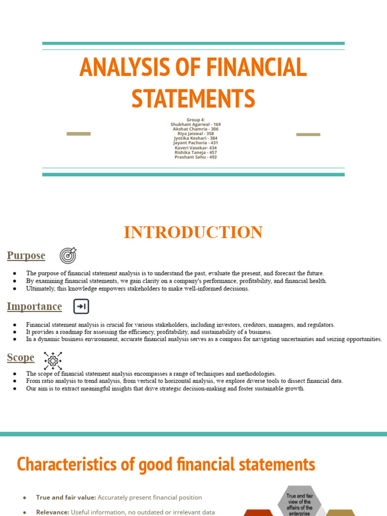 4 Analysis of Financial Statements | PDF | Financial Statement ...