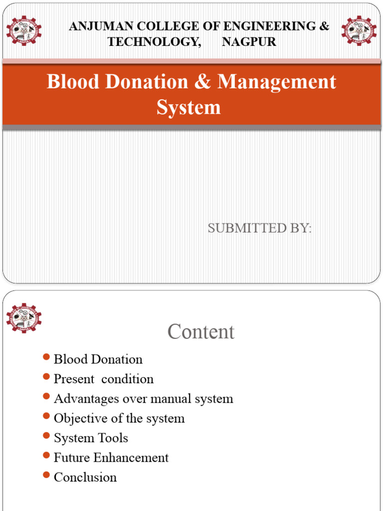 Blood Donation Management System Overview | PDF | Blood Donation | System
