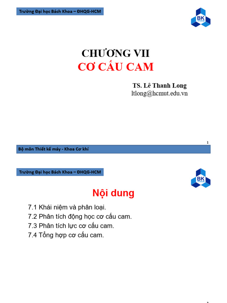 Chương VII Cơ cấu cam | PDF