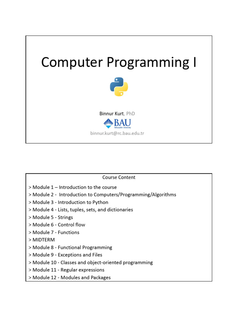 Module01-Introduction To Course | PDF