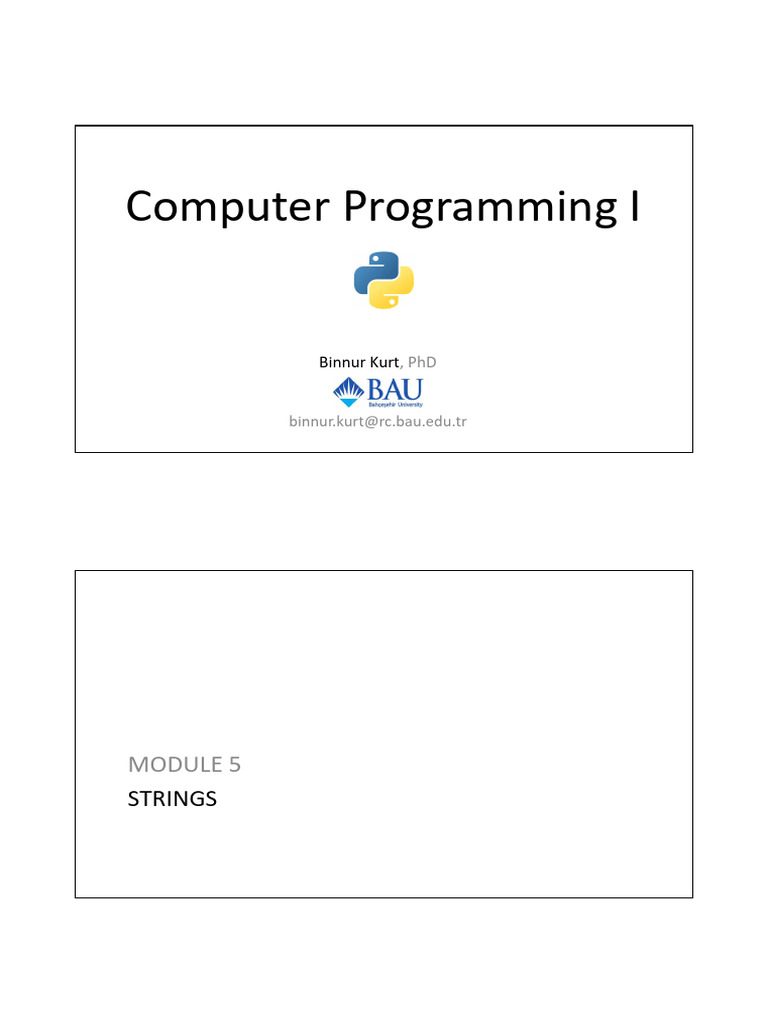 Module05 Strings | PDF | String (Computer Science) | Parameter (Computer Programming)