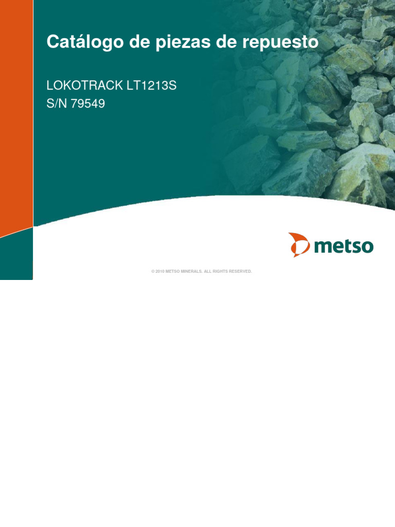 Catálogo de Repuestos Metso LT1213S | PDF | Tornillo | Equipo