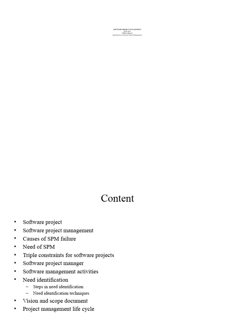 SPM Unit1 Part-1 | PDF | Project Management | Goal