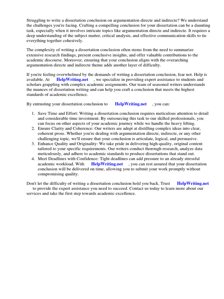 Dissertation Conclusion Writing Help | PDF | Argument | Critical Thinking