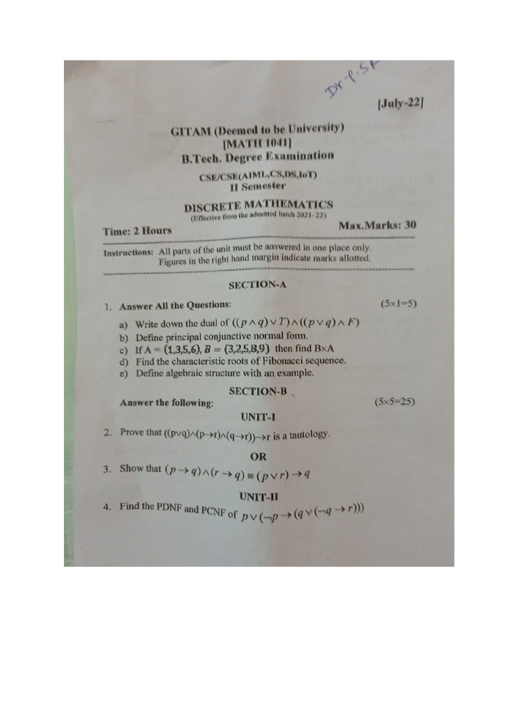 DM Q. Paper | PDF