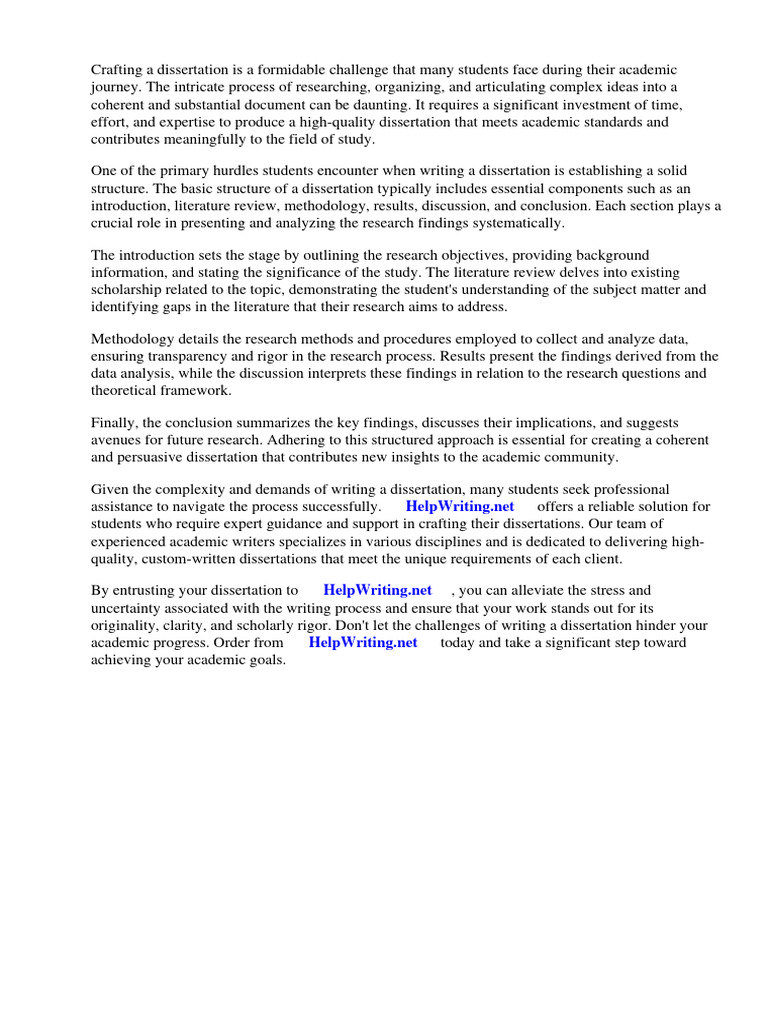 Dissertation Basic Structure | PDF | Thesis | Methodology