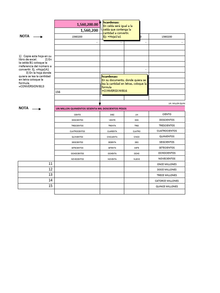 Convertir Numeros A Letras en Excel | PDF