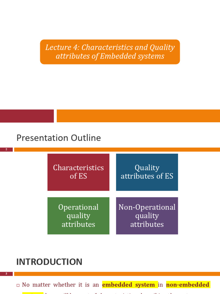 Lecture 4 CHaracteristics and Quality Attributes of Embedded Systems ... Lecture 4 CHaracteristics and Quality Attributes of Embedded Systems ...