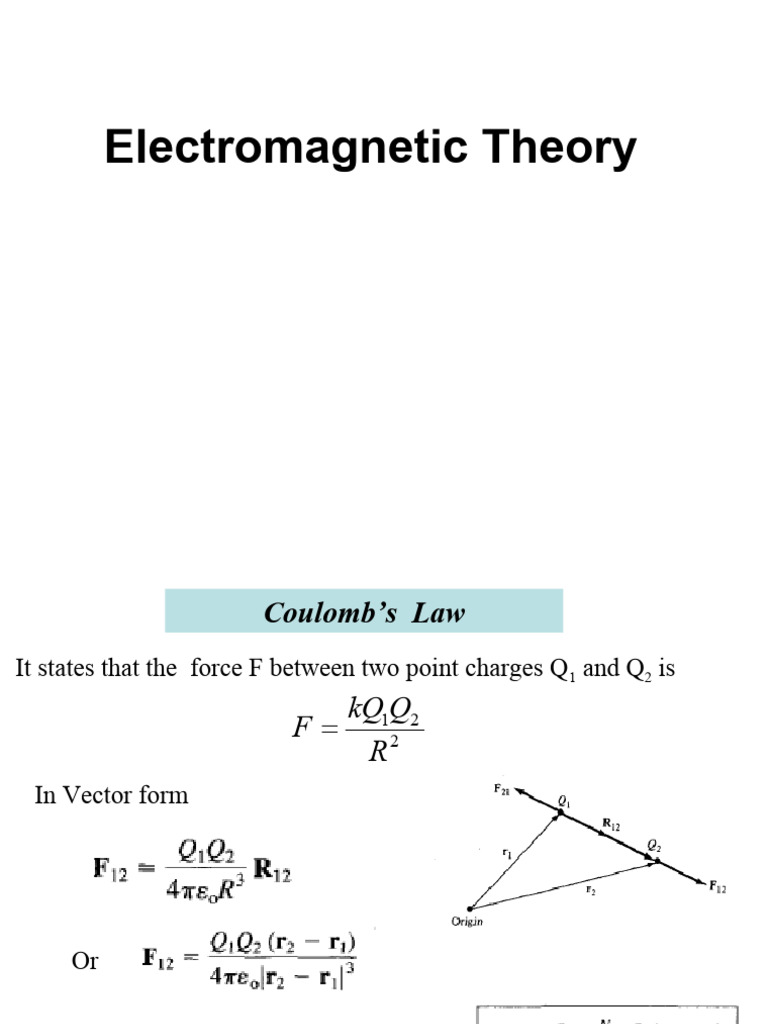 Electromagnetic Theory | PDF