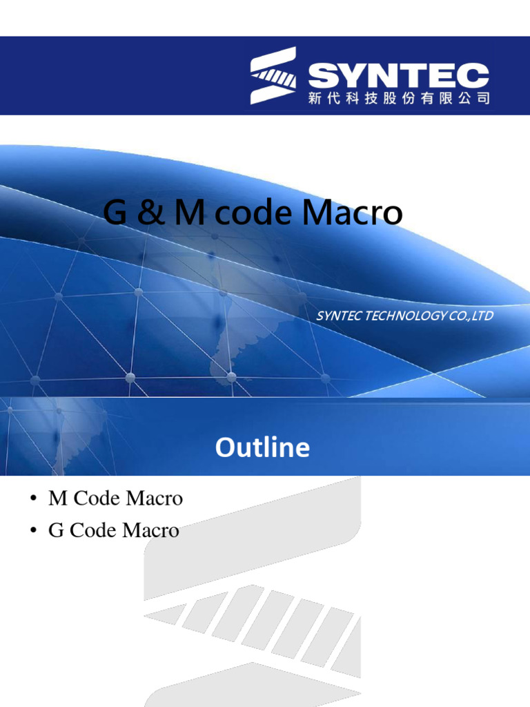 Syntec G&M Code Macro | PDF