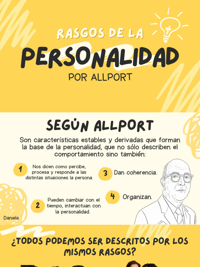 Rasgos de personalidad Allport | PDF | Comportamiento | Conceptos ...