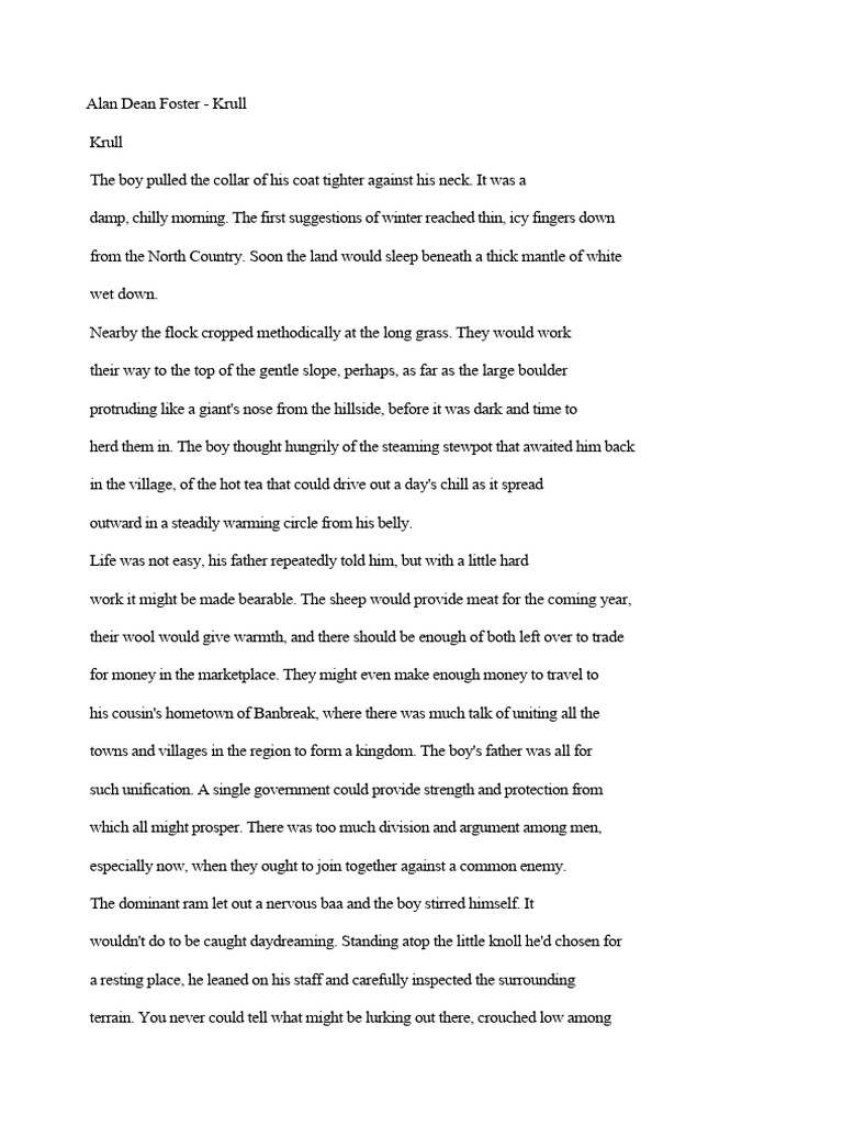 Krull (Foster, Alan Dean) | PDF | Sheep