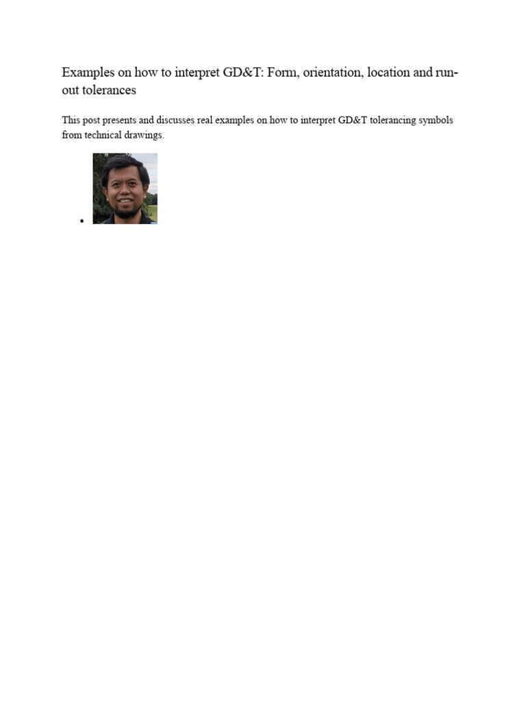 Examples On How To Interpret GD&T: Form, Orientation, Location and Run ...