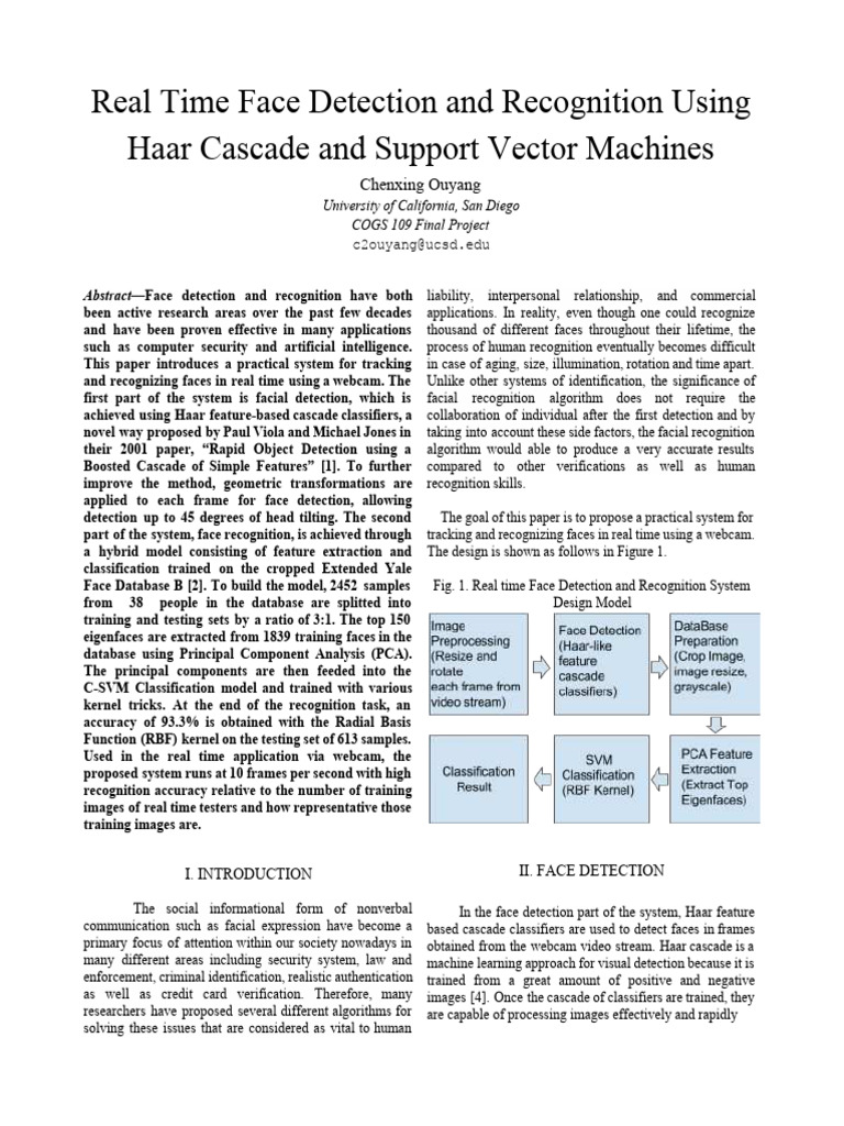 Real Time Face Detection and Recognition | PDF | Eigenvalues And ...