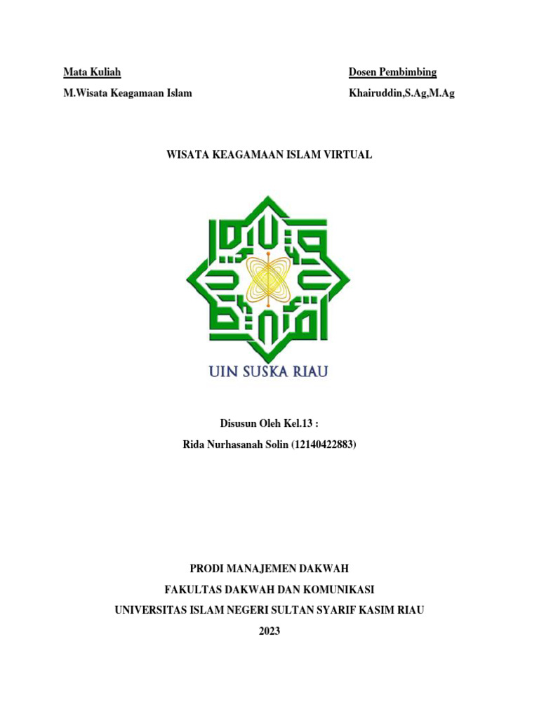 M. Wisata Keagamaan 13 Rida | PDF