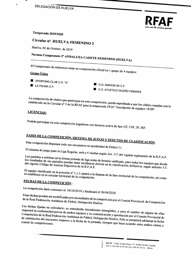 Circular #2 2 and Cad Huelva Fem | PDF