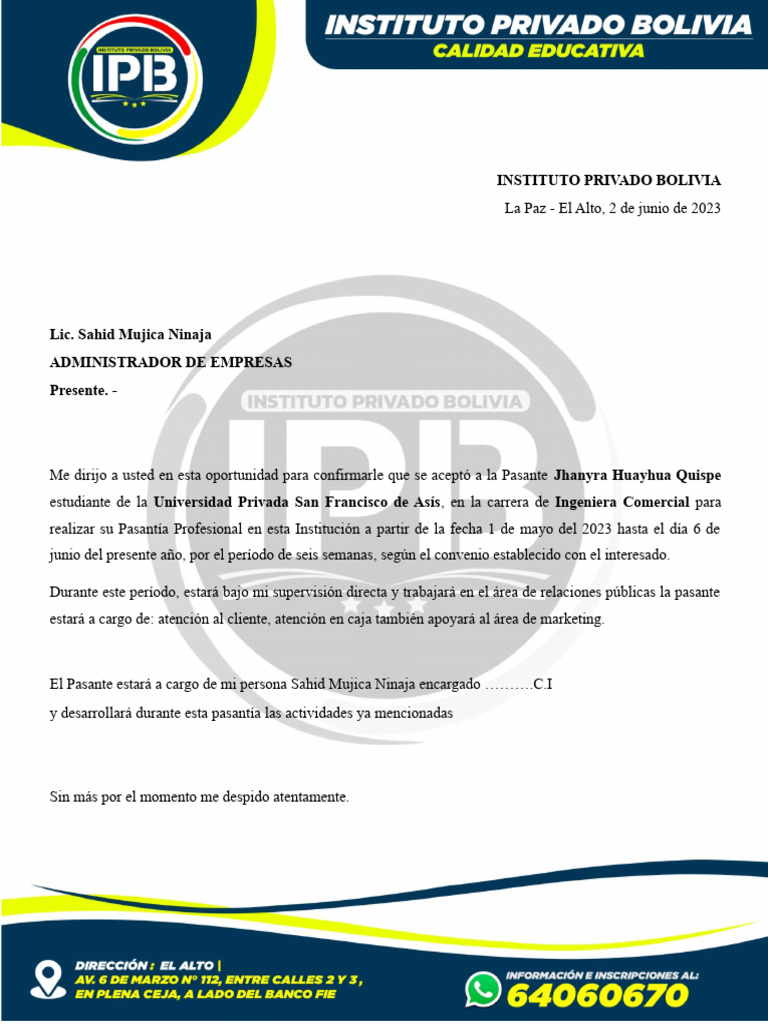 Carta IPB | PDF