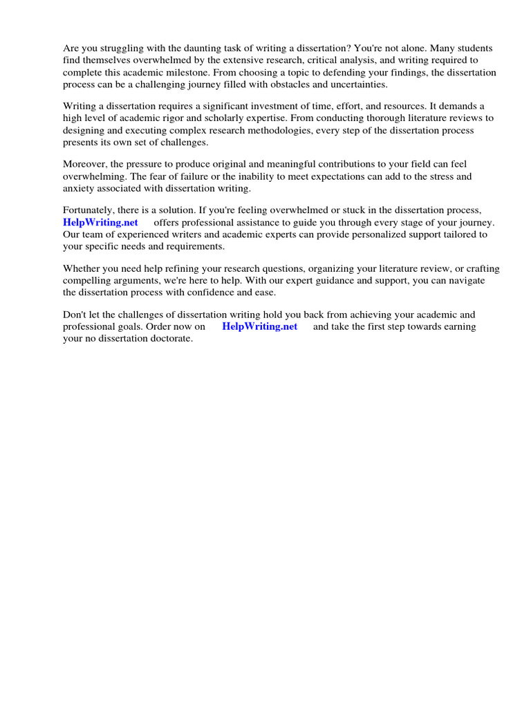 No Dissertation Doctorate | PDF | Thesis | Shock (Circulatory)