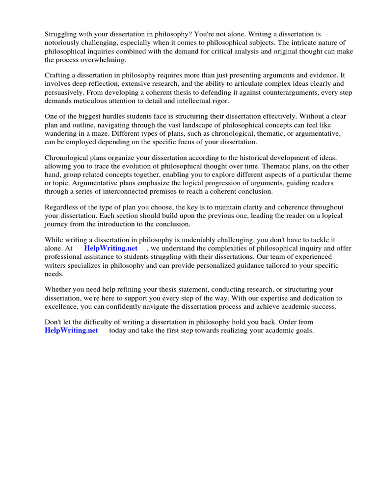 Types Plans Dissertation Philosophie | PDF | Thesis | Thought