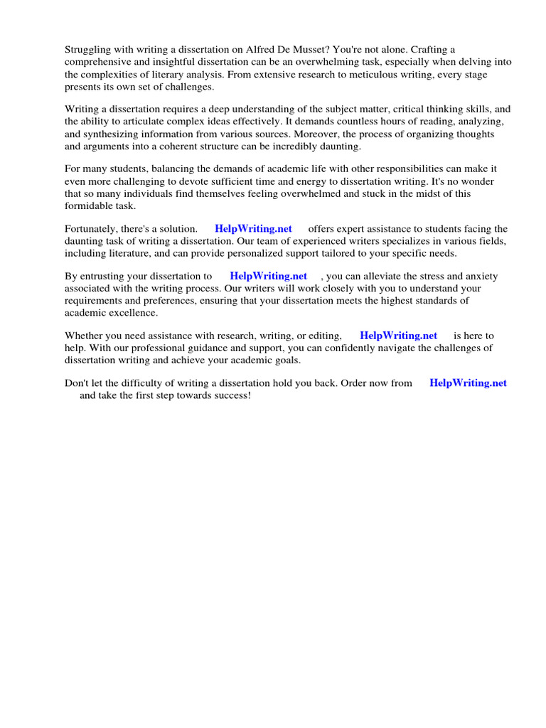 Dissertation Alfred de Musset | PDF | Thought | Behavioural Sciences